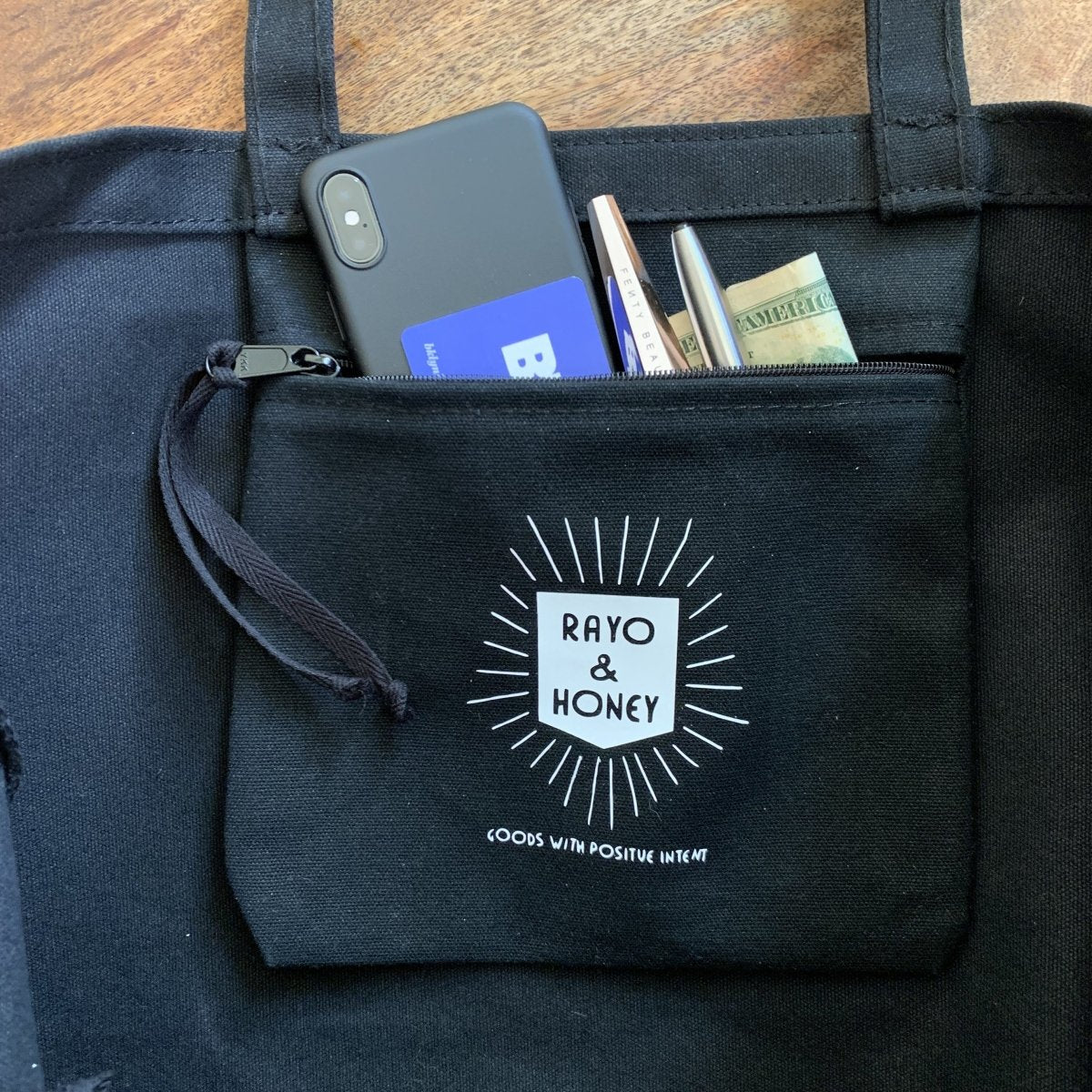 part poet part wolf black tote – rayo & honey