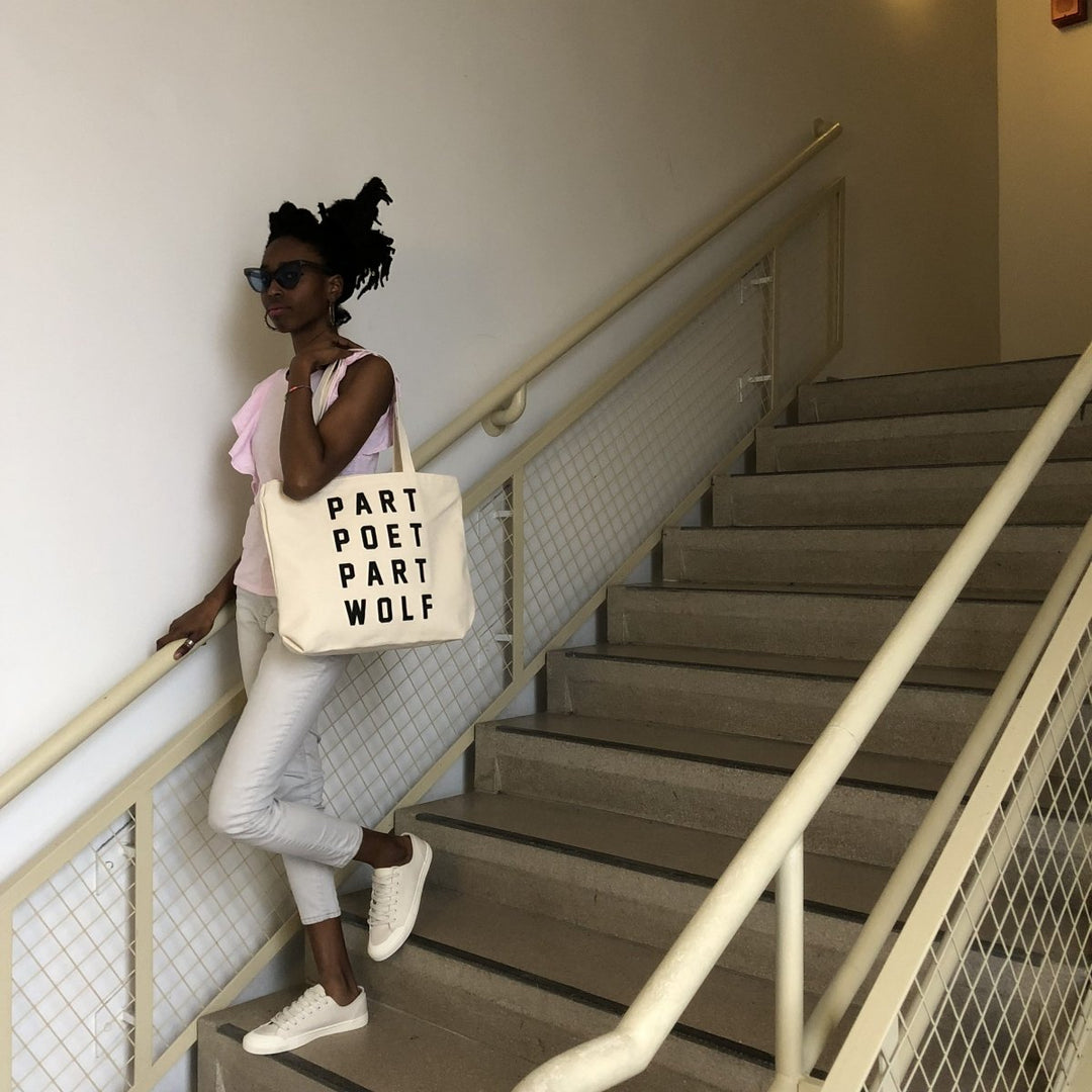 part poet part wolf tote – rayo & honey